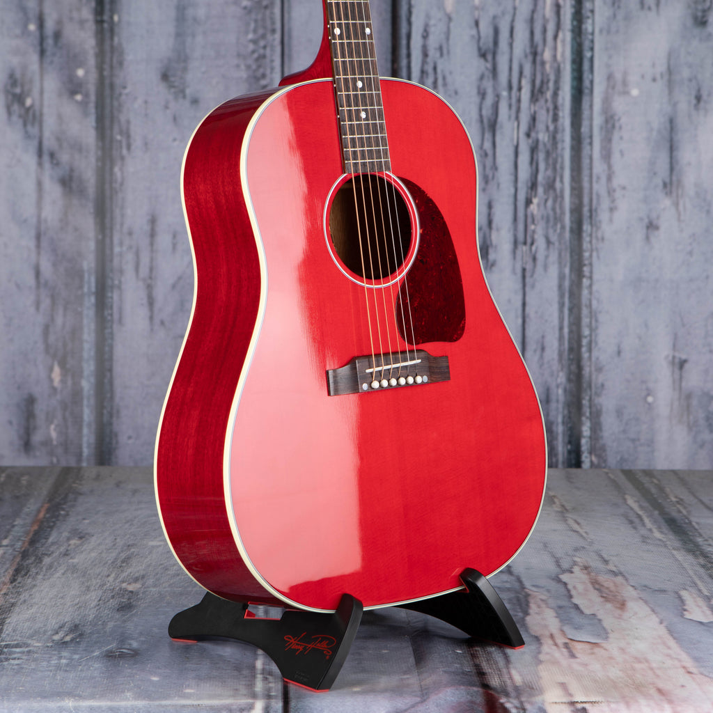 Cherry Red Acoustic Guitar