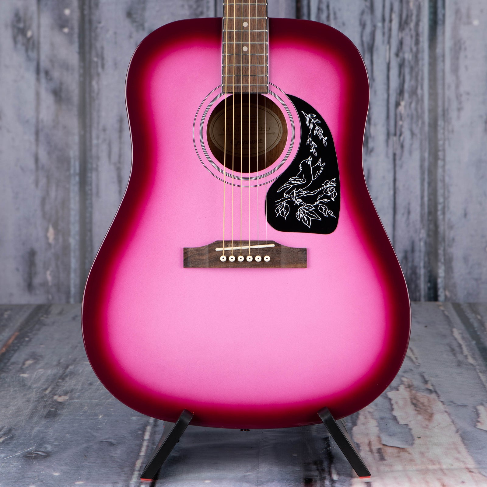 Pink Acoustic Guitar